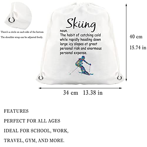 WCGXKO Skiing Gifts Skiing Backpack Skiing Lover Gifts Ski Coach Gift For Women Skiing Team Gifts Backpack (Skiing Backpack)