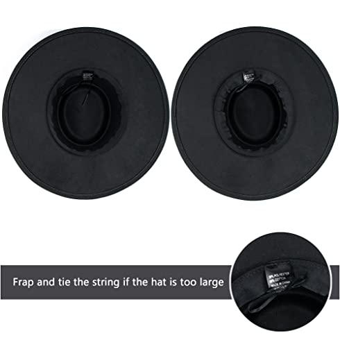 Women Men Classic Felt Fedora Hat Wide Brim Flat Top Boater Hat
