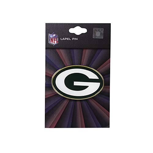 NFL Green Bay Packers Unisex GREEN BAY PACKERS GRANDE LOGO PIN 2 INCH, Green, One Size