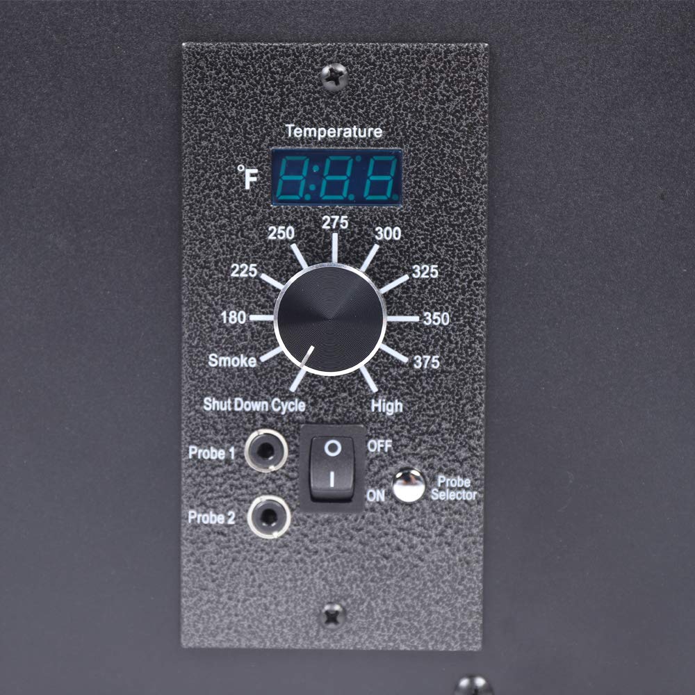 Pellet Smoker Hopper Assembly Kit, Electric Wood Pellet Smoker Grill Part with Digital Temperature Controller for Grill, Smoke, Bake, Roast, Braise, BBQ (Knob type)