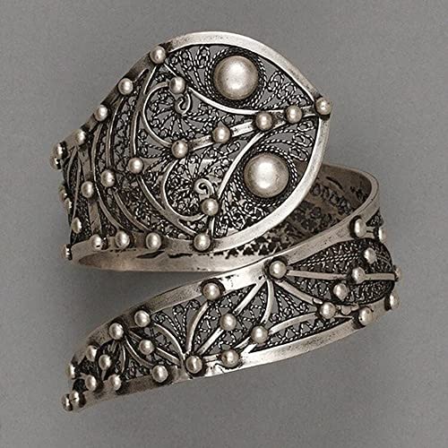 Vintage Jewelry Retro Carving Snake Ring Exaggerated Personality Retro Statement Rings For Women