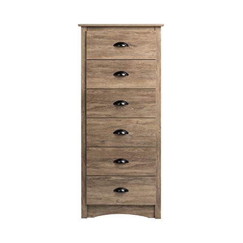 Prepac Salt Spring 6-Drawer Tall Chest, Drifted Gray & Salt Spring 6 Drawer Dresser, Drifted Gray