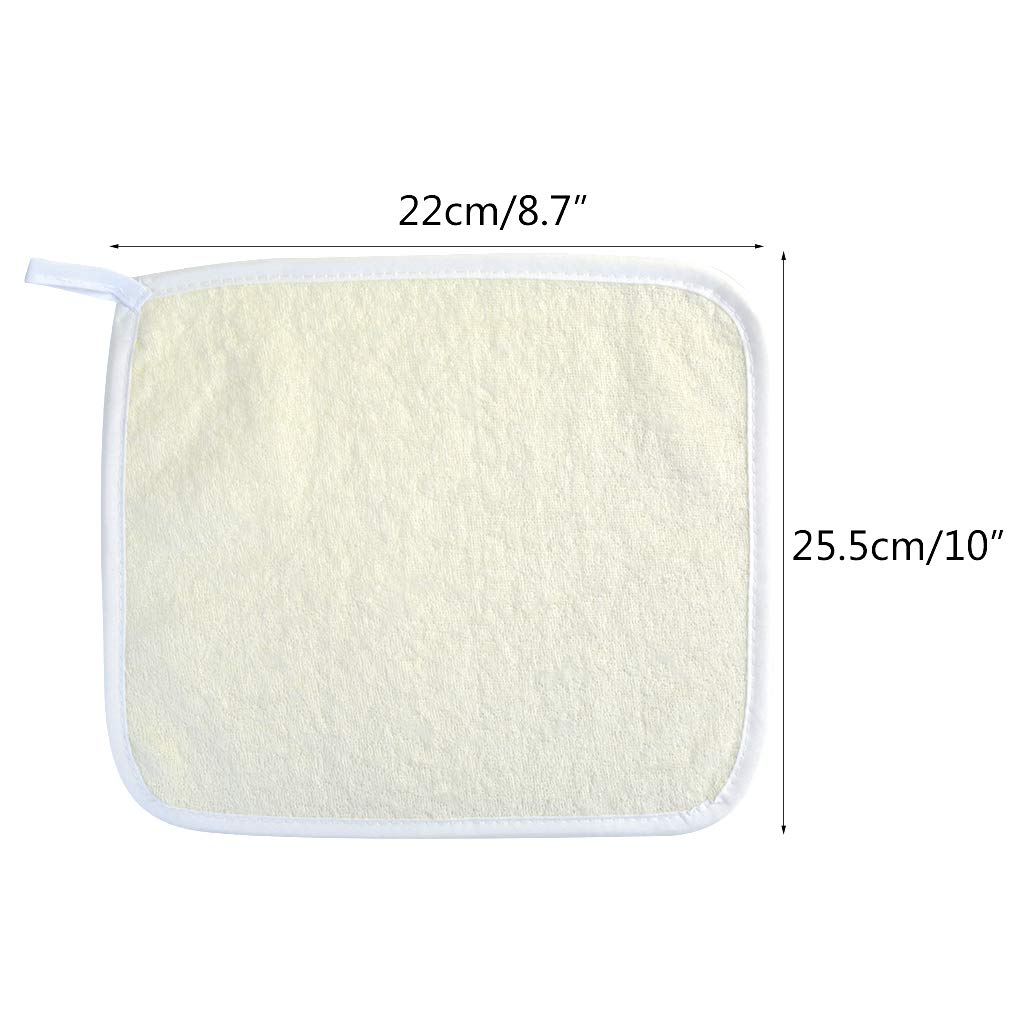 Nydotd 8 Pcs Exfoliating Face and Body Wash Cloths Towel Soft Weave Bath Cloth Dual-Sided Exfoliating Scrub Cloth Skin Washcloth Massage Bath Cloth (Exfoliating Side and Soft Terry Side Cloth) 10"x8"