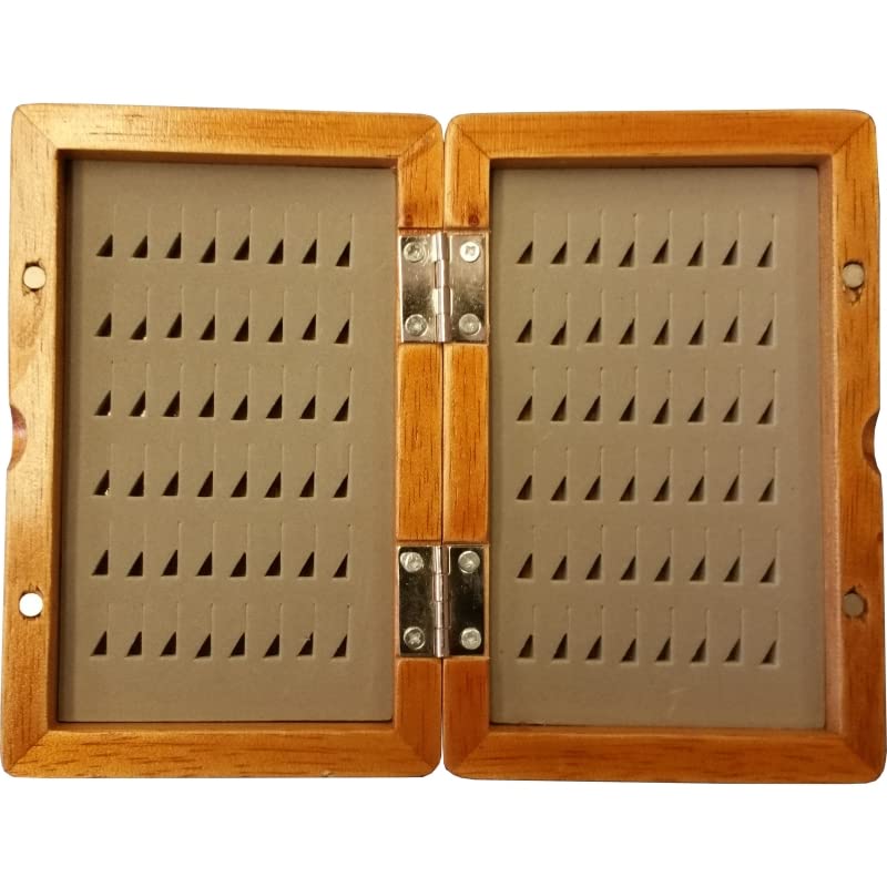 Wooden Fly Box Hand Made Premium Fishing Tackle Box Size M