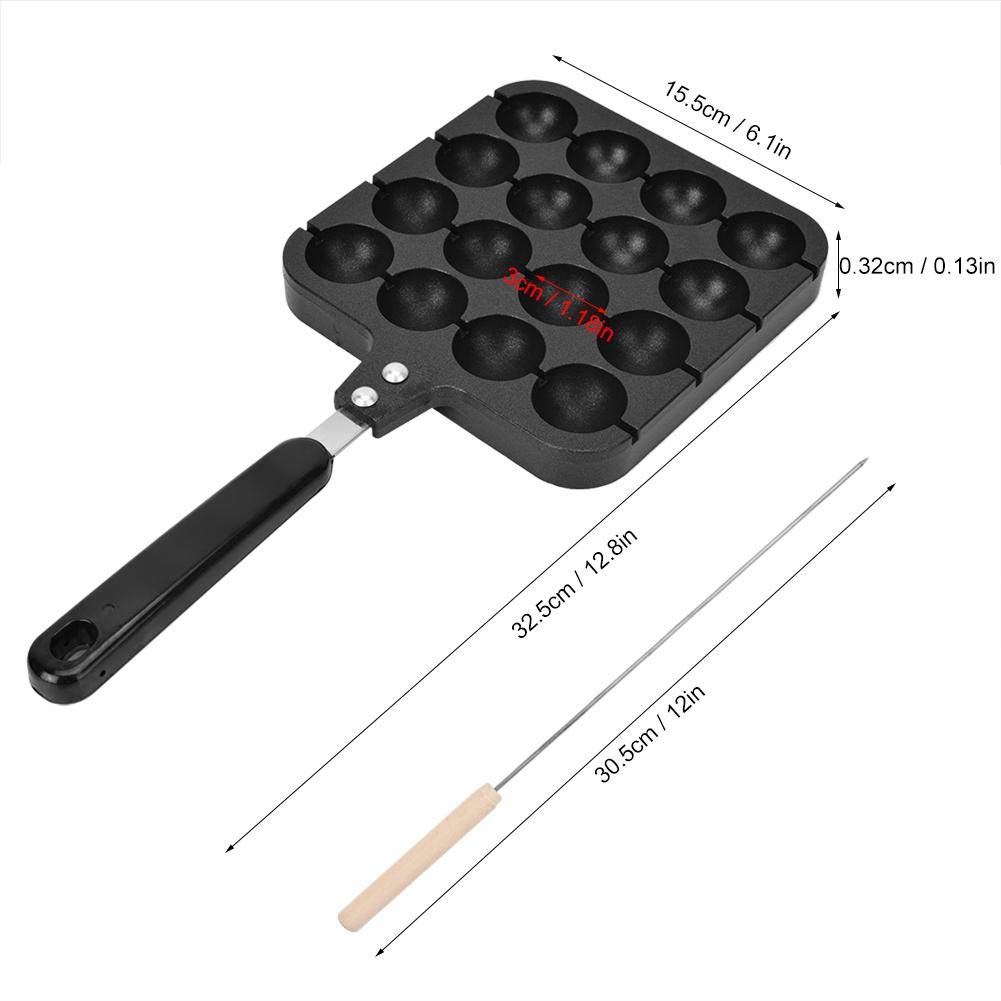 Takoyaki Grill Pan Plate,Cooking Baking Mould Tray Cast Aluminum Non Stick Japanese Food Round Pancake