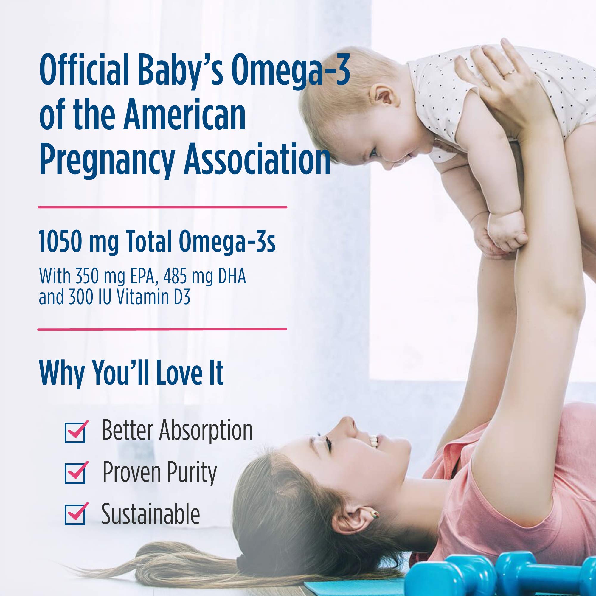 Nordic Naturals Baby’s DHA, Unflavored - 4 oz - 1050 mg Omega-3 + 300 IU Vitamin D3 - Supports Brain, Vision & Nervous System Development in Babies - Non-GMO - 24 Servings