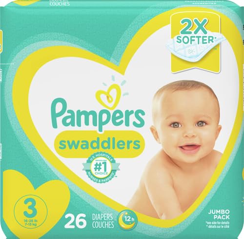 Pampers Swaddlers Diapers Size 3 26 Count