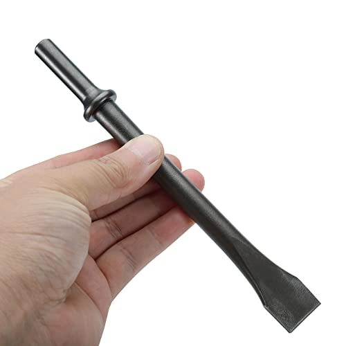 YaeTek 8 Pcs Heavy Duty Smoothing Air Hammer Pneumatic Chisel Bits Tools 0.401'' Shank Pneumatic Chisels with Spring