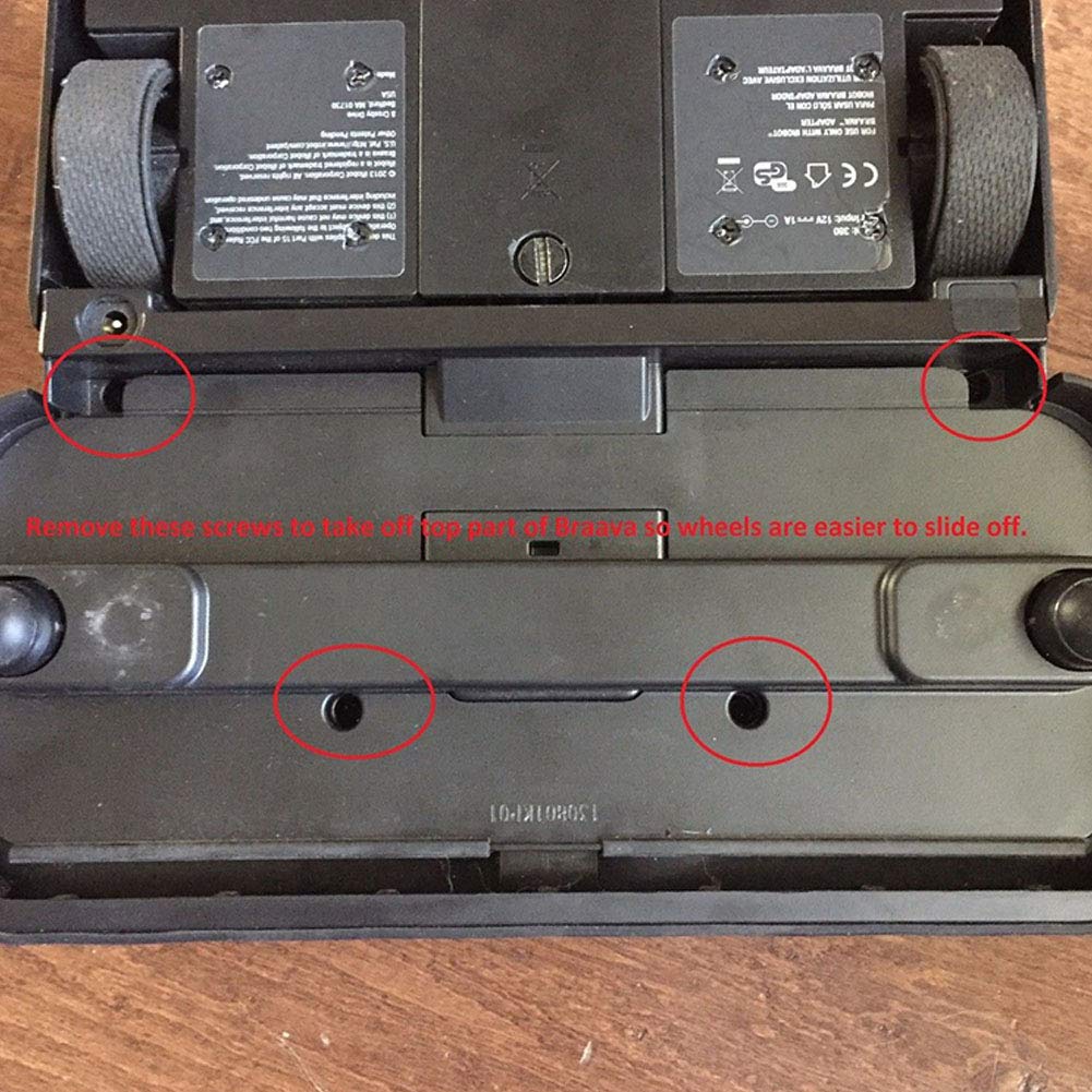 Redcolourful 2pcs/Set General Wheels Mopping Robot Parts for I-Robot Braa-va380/Mint5200 Wheels Supplies Products