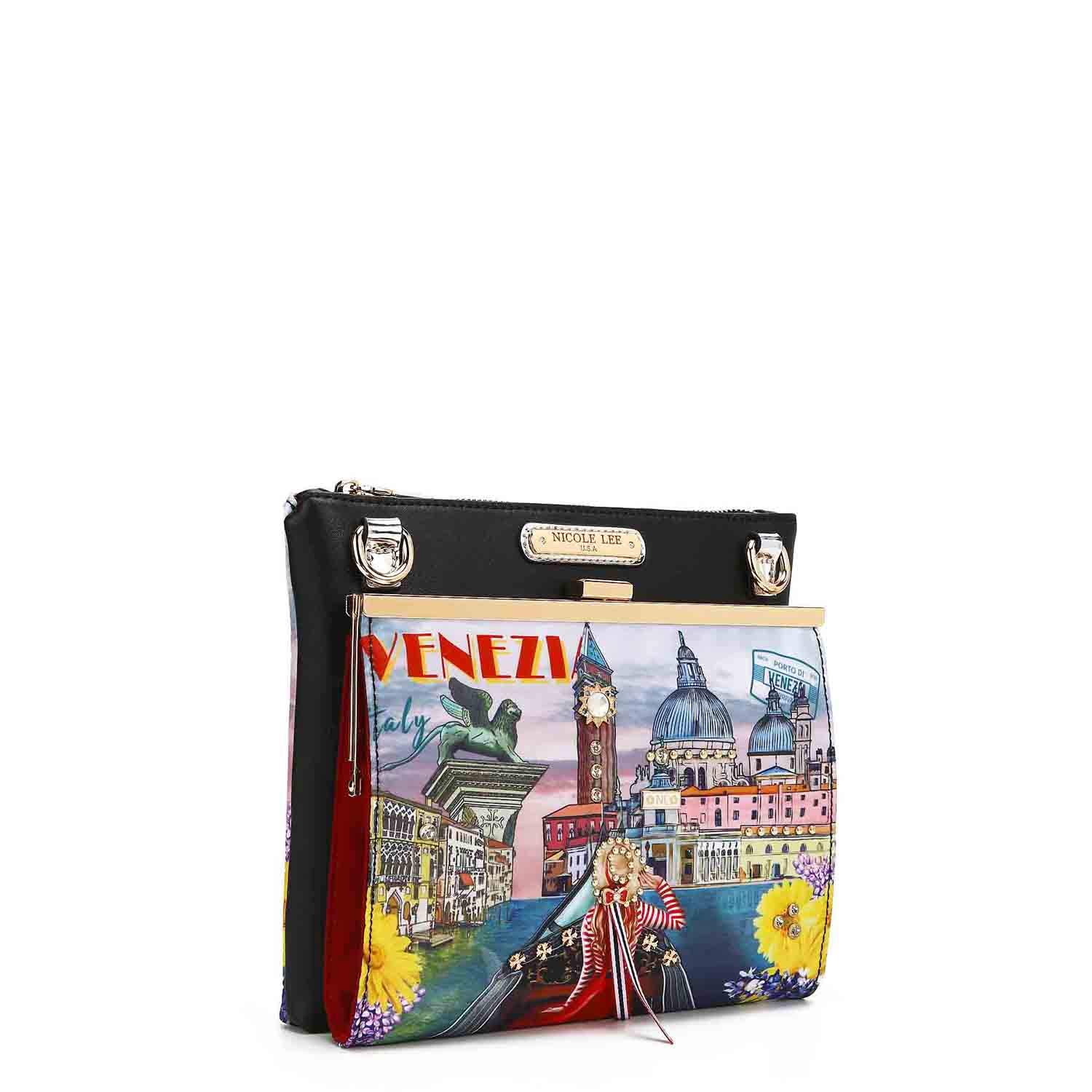 Nicole Lee HONEYMOON IN VENEZIA NYLON BEADED CROSSBODY BAG