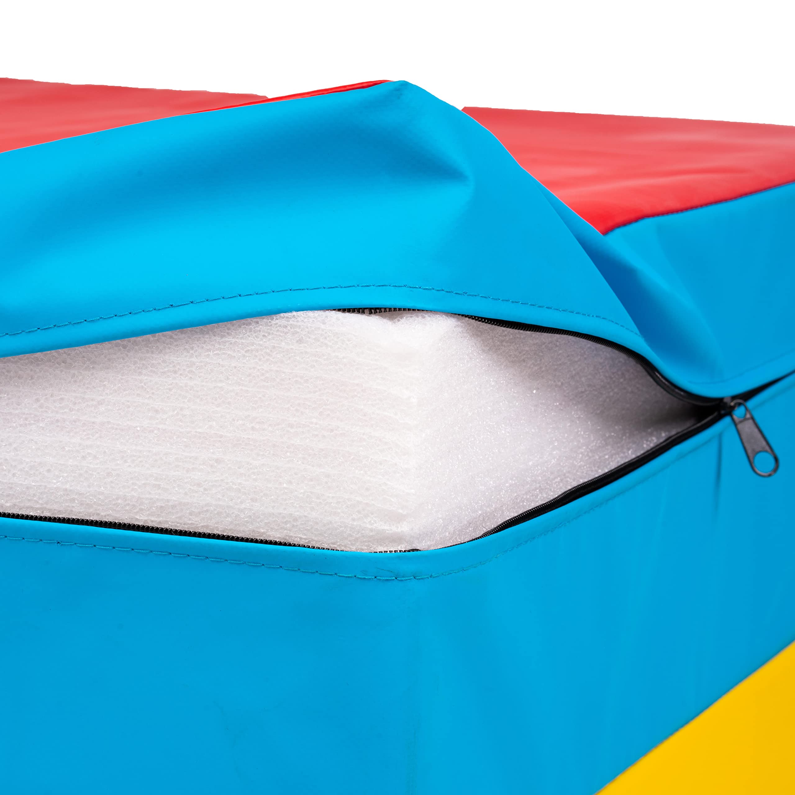 PRISP Folding Incline Gym Mat - Extra Long 71 x 30 x 14 in Wedge Gymnastics Tumbling Mat for Kids