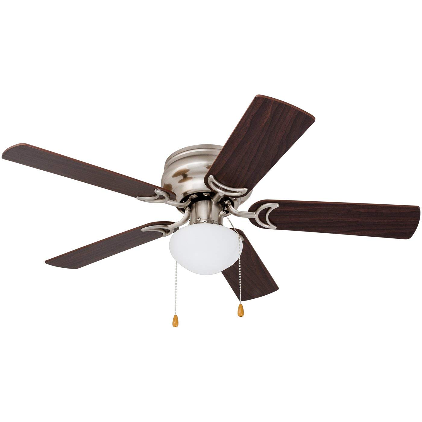 Prominence Home 80029-01 Alvina Led Globe Light Hugger/Low Profile Ceiling Fan, 42 inches, Satin Nickel (Renewed)