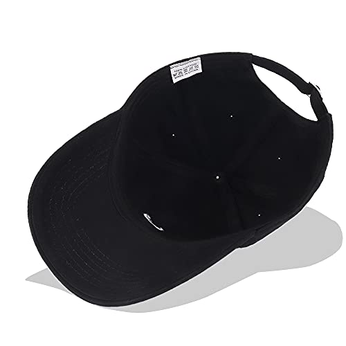 Voilipex 4 Pack Baseball Cap for Women Men Low Profile Cotton Dad Hat Adjustable Plain Hat (Smile Face Black, White, Beige, Turquoise)