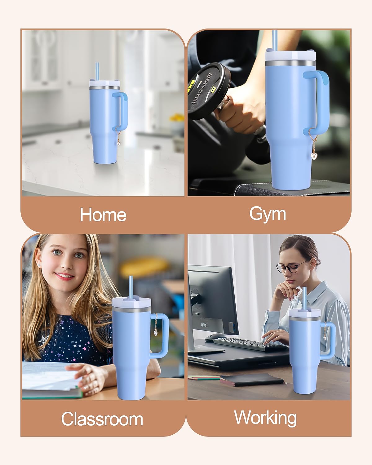 OriJoy Letter Accessories for Stanley Cup, Name ID Letter Handle For Stanley/Simple Modern Tumbler, Heart Shape Initial Identification (Y)