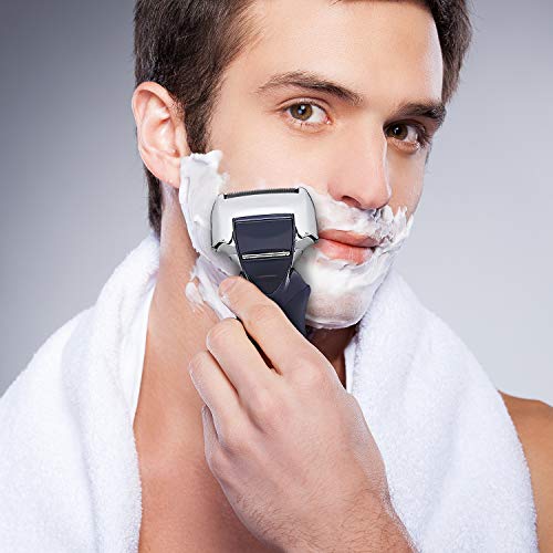 Panasonic Arc4 Electric Razor for Men with Pop-Up Beard Trimmer, 4-Blade Foil Cutting System, Flexible Pivoting Head, Hypoallergenic, Wet/Dry Electric Shaver – ES8243AA