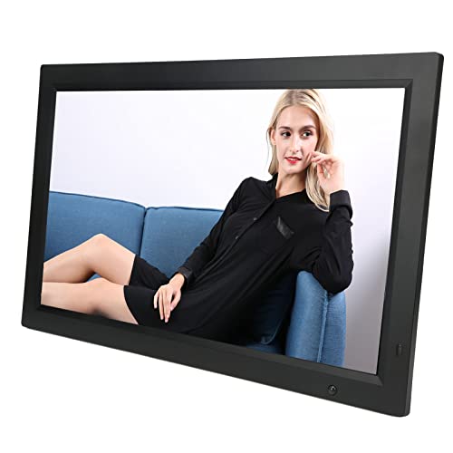 Smart Photo Frame, Multifunctional Black Slideshow Smart Photo Album 22 Inch with Dormitory Support (US Plug)