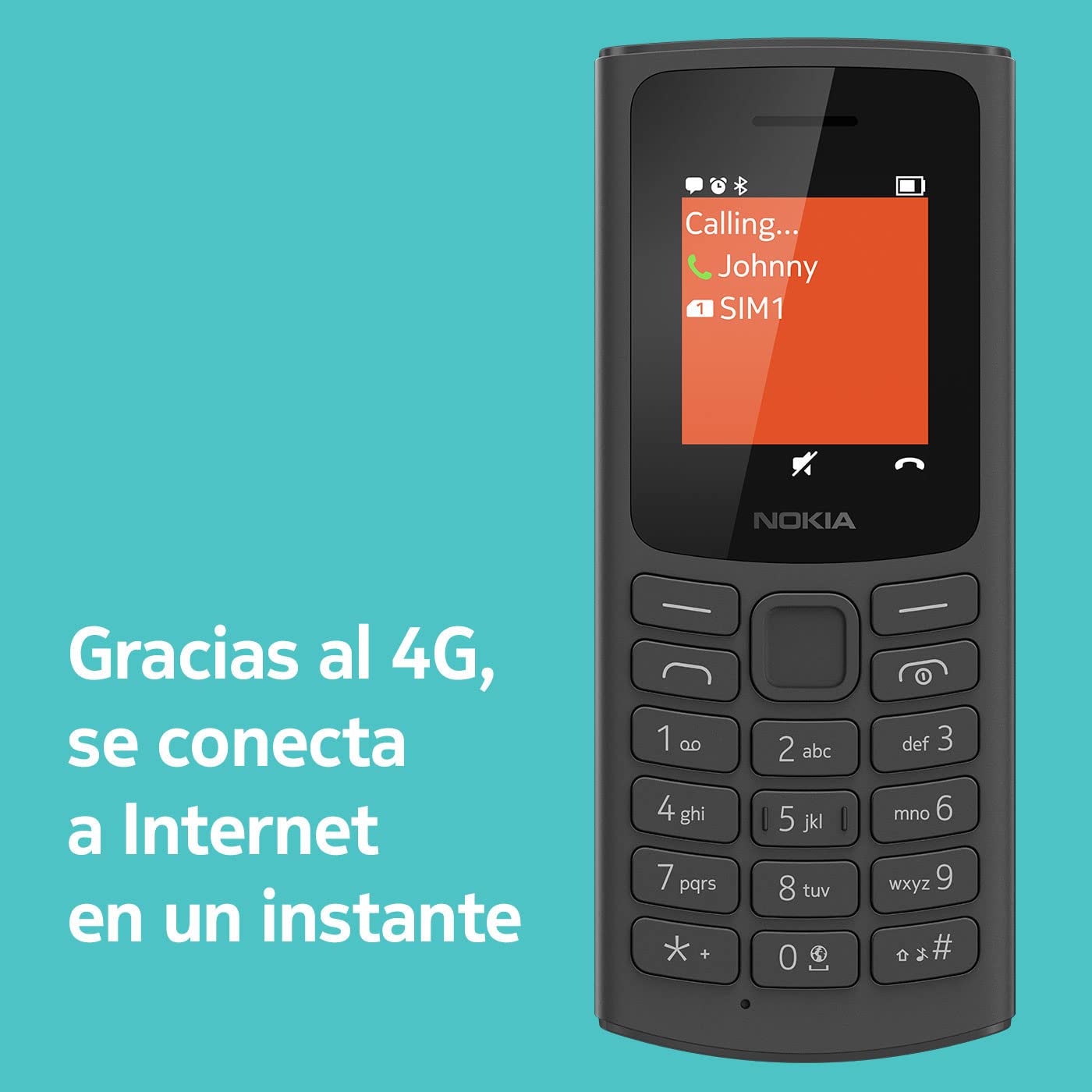 Nokia 105 4G | GSM Unlocked Mobile Phone | VoLTE | Black | International Version | Not AT&T/Cricket/Verizon Compatible