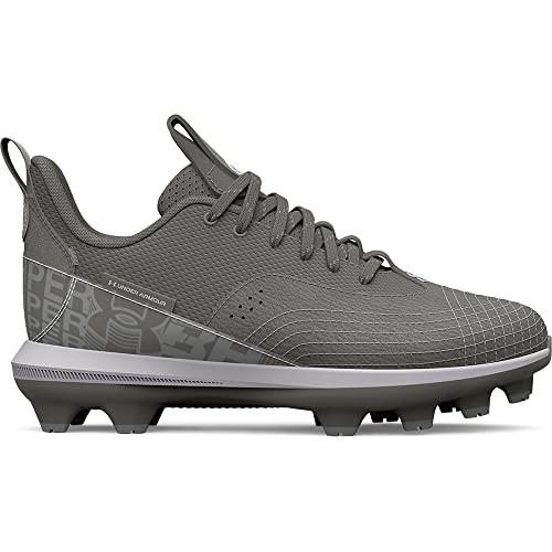 Under Armour Boys' Little Kid Harper 7 Low Juniors TPU Baseball Cleat, (101) Baseball Gray/Baseball Gray/White, 1.5