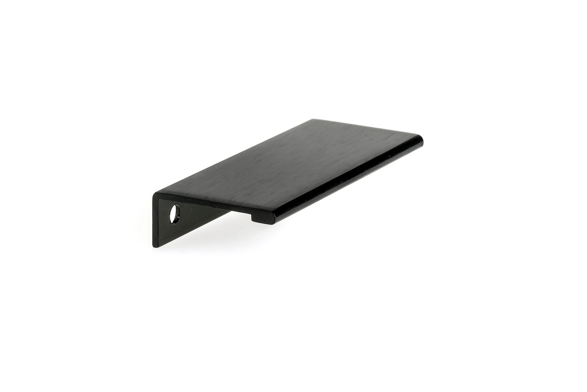 Richelieu Hardware BP989880990 Lincoln Collection 3 1/8-inch (80 mm) Center-to-Center Brushed Black Modern Cabinet and Drawer Edge Pull Handle for Kitchen, Bathroom, and Furniture