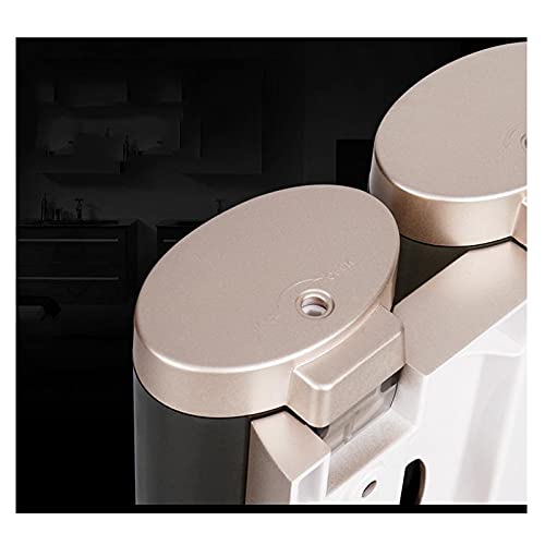 Soap Dispenser Manually Press The Foaming Bottle Wall-Mounted Soap Dispenser Shampoo Soap Dispenser Home Bathroom Double Head Small Capacity 200ml*2/7oz*2 Bathroom Soap Dispenser (Color : Gold)