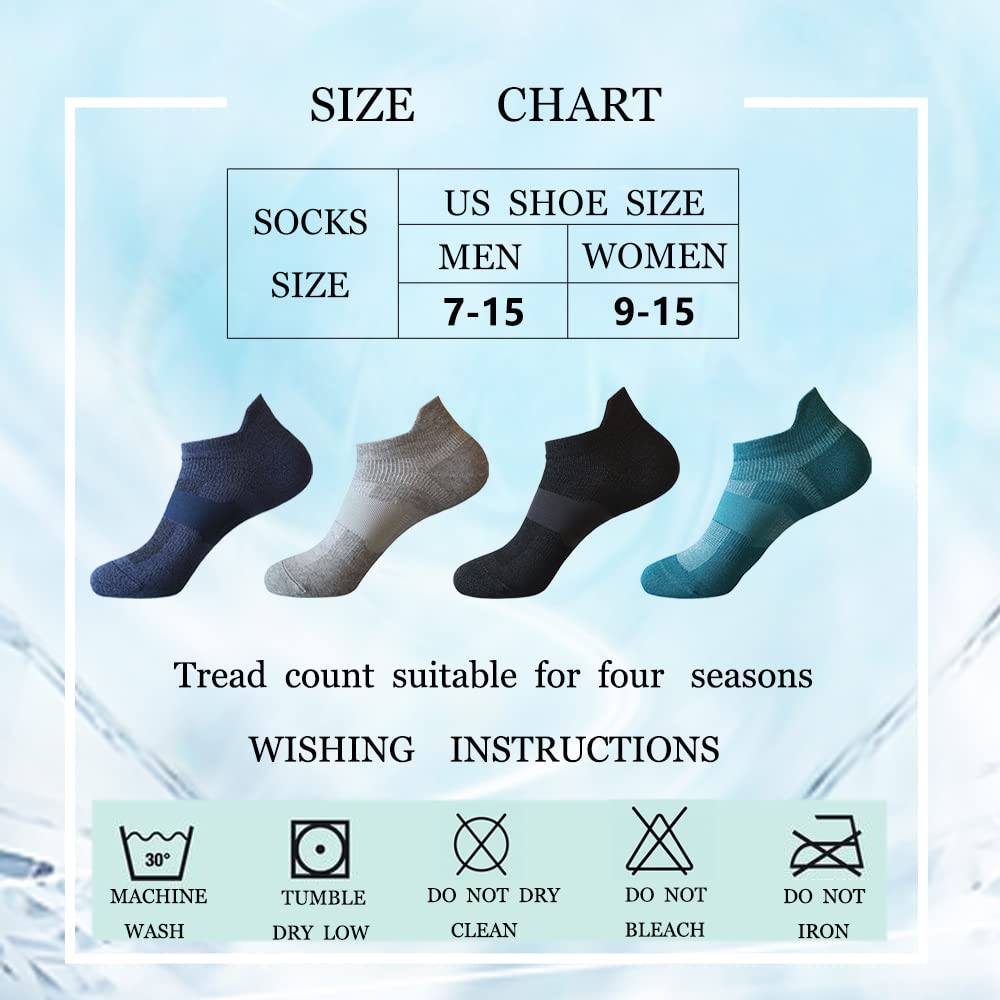 Virmoku Mens Multipack Athletic Running Ankle Socks For Men No Show Cut Casual Liner 100% Cotton Crew Socks