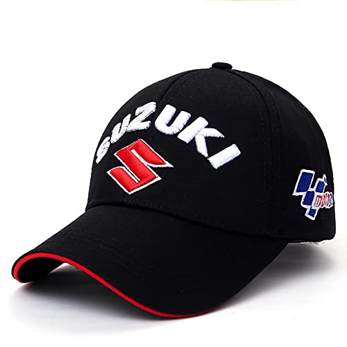 VAIKAXY Suzuki Baseball Accessories Adjustable Embroidered for Men and Women Racing Cars hat (Blue)