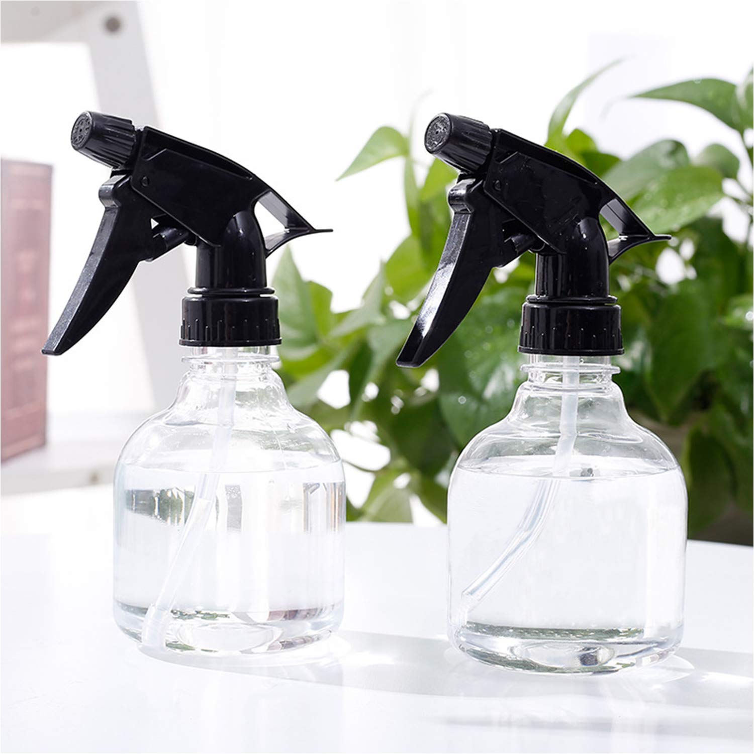 Plastic Spray Bottle,8 0z/250ml Spray Bottles for Cleaning Solutions,Hair,Oils Sprayer Water Squirt Bottle With Black Spray(8 pack)