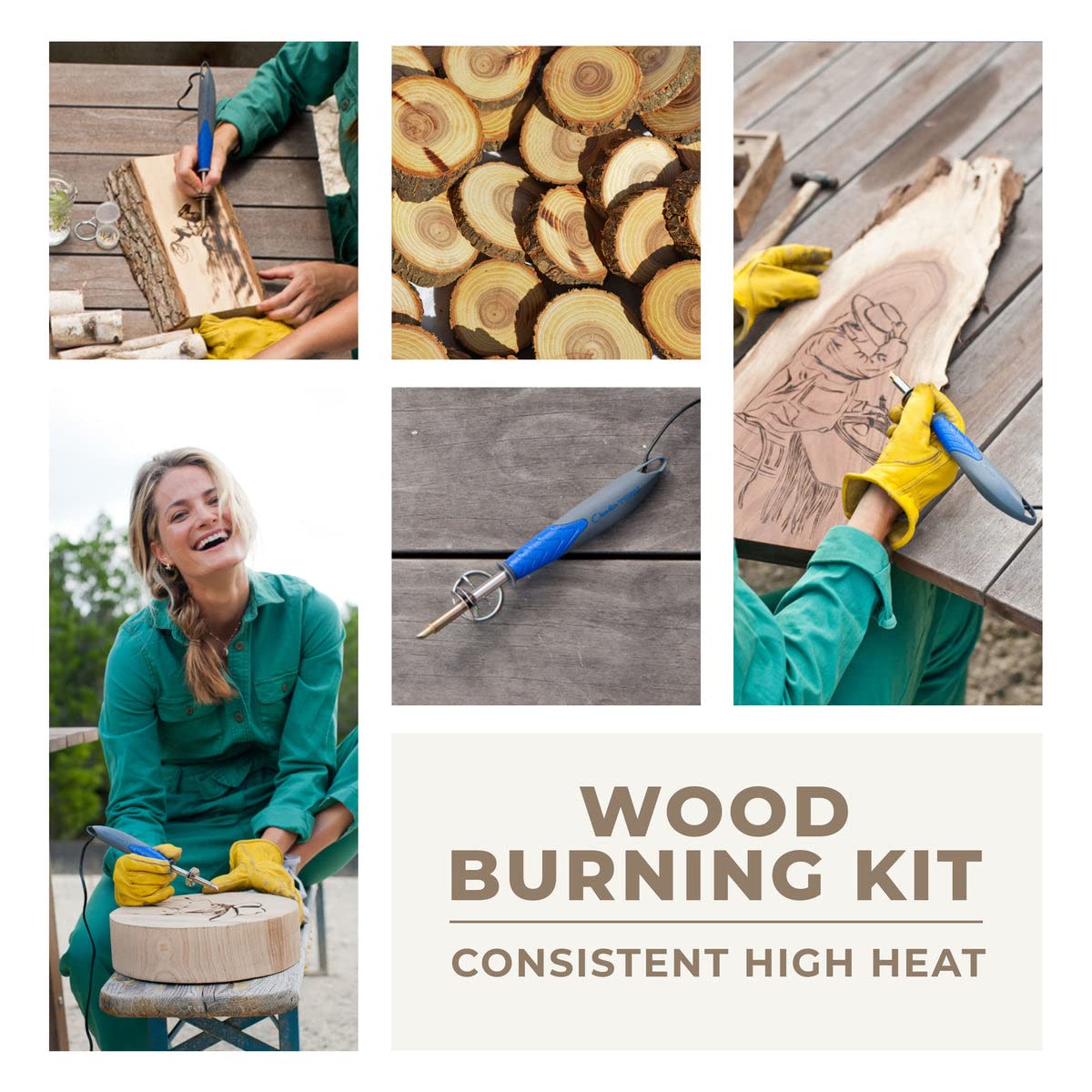 Pyrography Wood Burning Kit for Adults, Beginners, and Professionals, Wood Burning Pen with 8 Tips, Wood Burner Tool for Woodburning Crafts by Chandler Tool