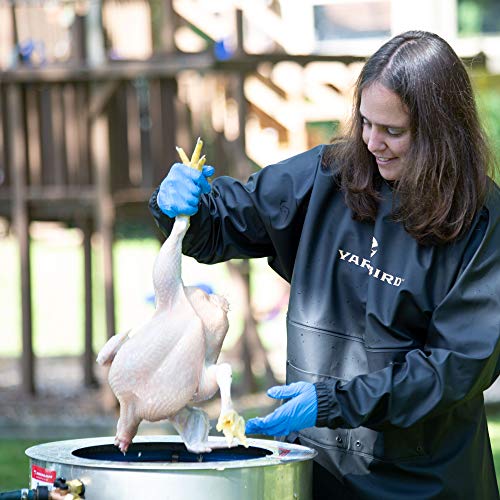 Yardbird Butchering Apron, Durable Waterproof Material, Full Length Sleeves, Elastic Cuffs, Two Adjustable Straps, Easy to Clean, One Size Fits Most, 373120010410,Black