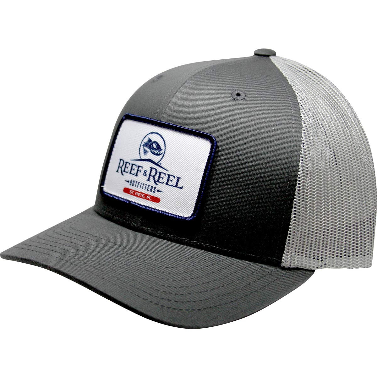 Reef & Reel Trucker Style Baseball Cap Fishing (Dark Gray)