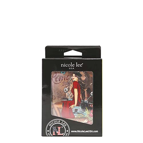 Nicole Lee PRT6319 MEMORY OF ROME DOUBLE ZIP ACCORDION CARD HOLDER