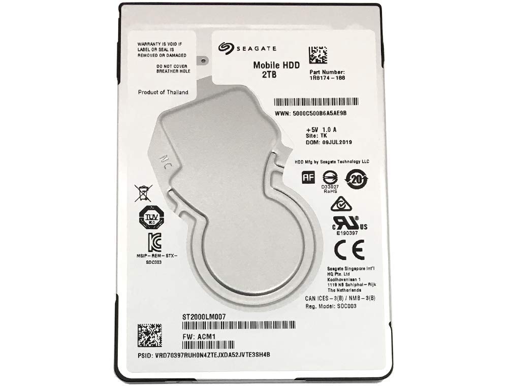 Seagate ST2000LM007 2TB 128MB Cache SATA 6Gbps 2.5in Internal Notebook Hard Drive (Renewed)