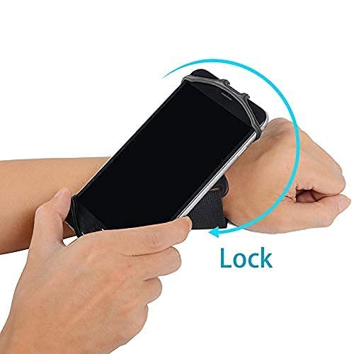 Phone Running Armband Phone Holder, 2 in 1 Arm Band Wrist Band for All iPhone All Samsung Phone All Huawei All Google Xiaomi LG (Black, fits for 4.0'' - 7.0'' Smartphone, with Free Extender Strap)