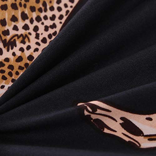 SDIII 3PC Leopard Bedding Sheet Sets Queen Size Animal Print Bed Sheets with Flat Fitted Sheet for Boys, Girls and Kids