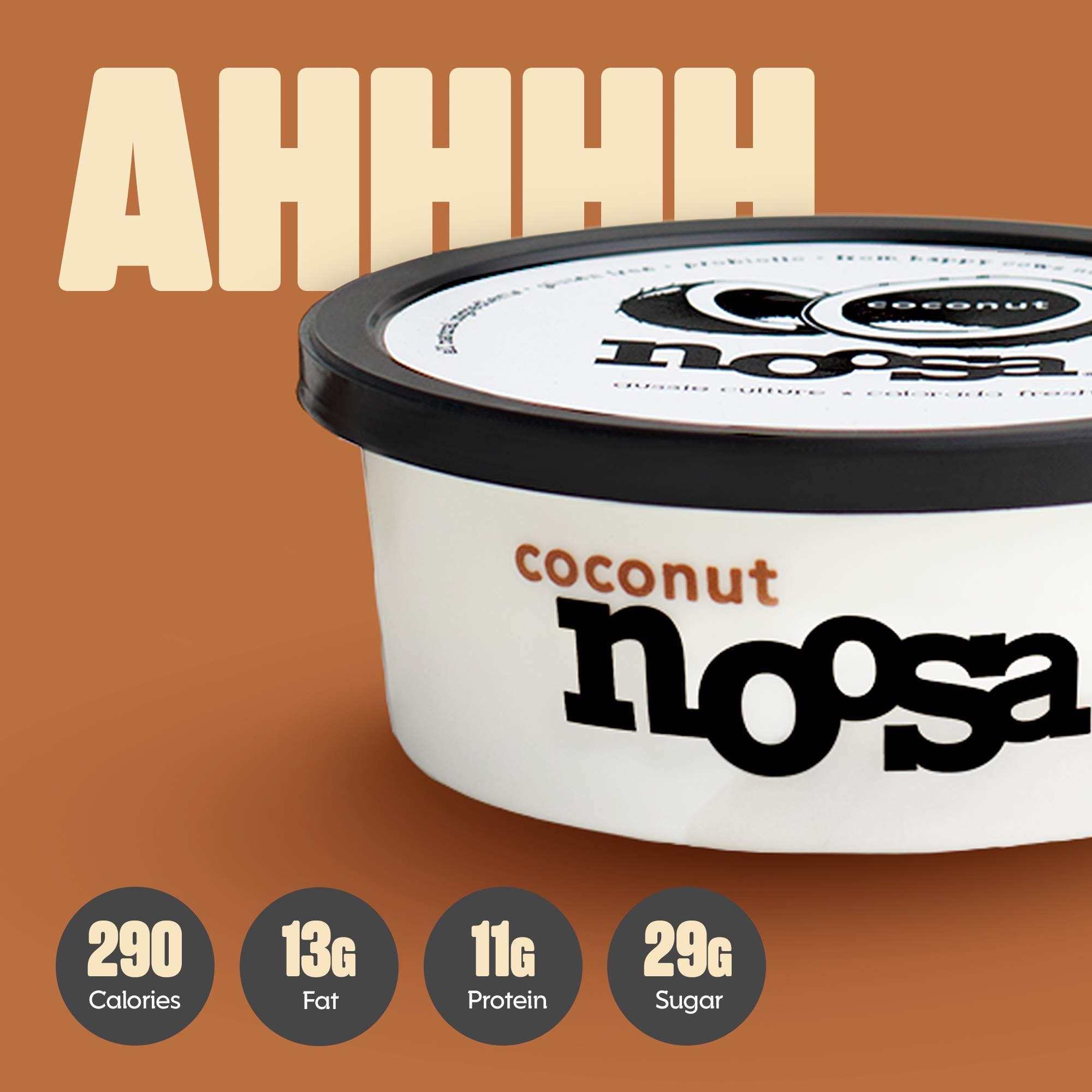 noosa Yoghurt, Coconut, 8 oz, Probiotic, Whole Milk Yogurt, Real Coconut, No Artificial Ingredients, Gluten Free