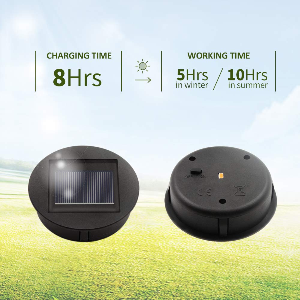 Petrala Solar Lantern Lights Panel Replacement Top for Outdoor Hanging Lanterns Garden Patio Walkway Yard Decoration Gifts Table Home