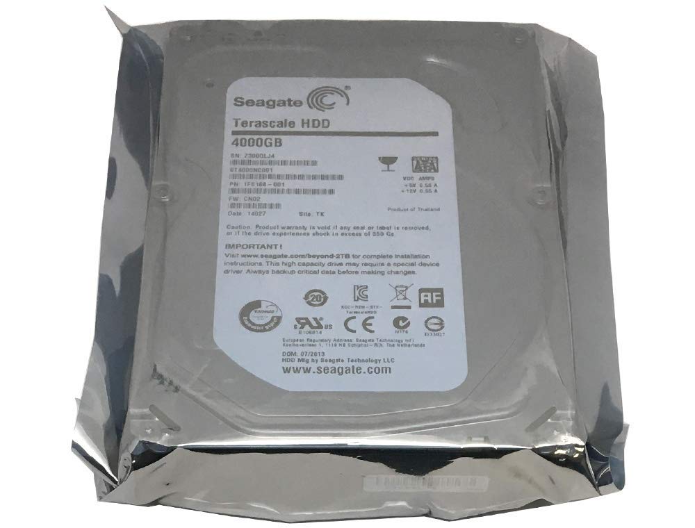 Seagate 4TB Terascale HDD SATA 6Gb/s 64MB Cache 3.5-Inch Internal NAS Hard Drive (ST4000NC001) - 3 Year Warranty (Renewed)