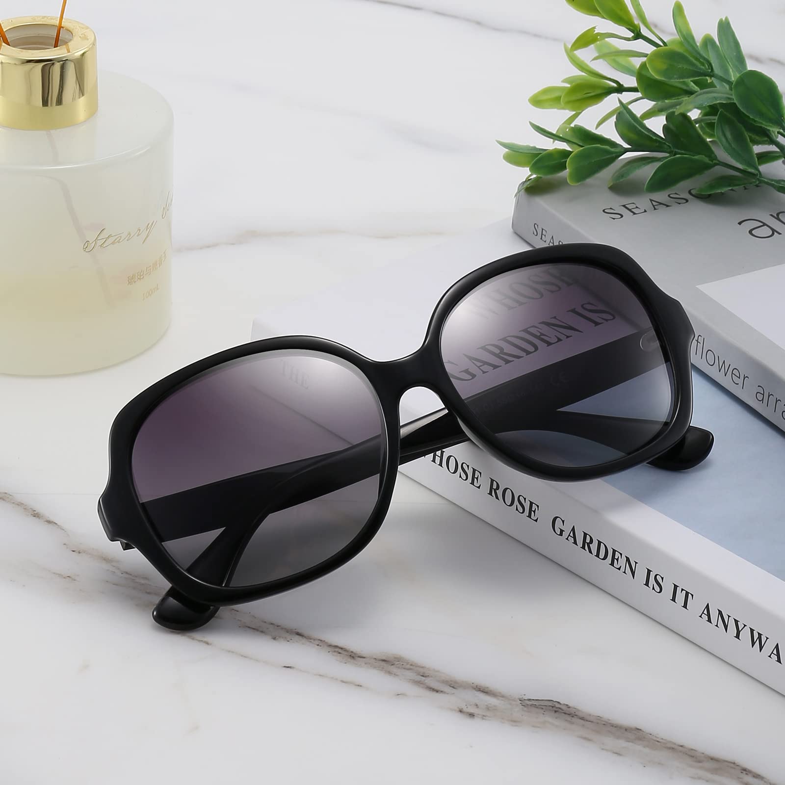 Votange Oversized Polarized Sunglasses Womens Retro Trendy Big Oval Sun Glasses UV Protection Shades For Women