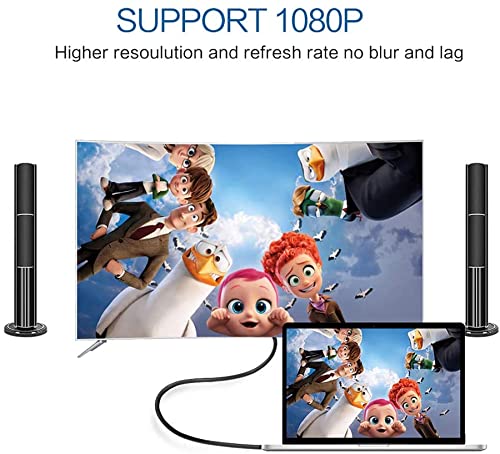 QGeeM USB C to DVI Cable Adapter, 4K@30Hz Thunderbolt 3 to DVI 4FT USB 3.1 Type C to DVI (24+1) Cable, Compatible with MacBook Pro/Air, Surface Book 2, Dell XPS 13, Galaxy S10, Pixelbook and More