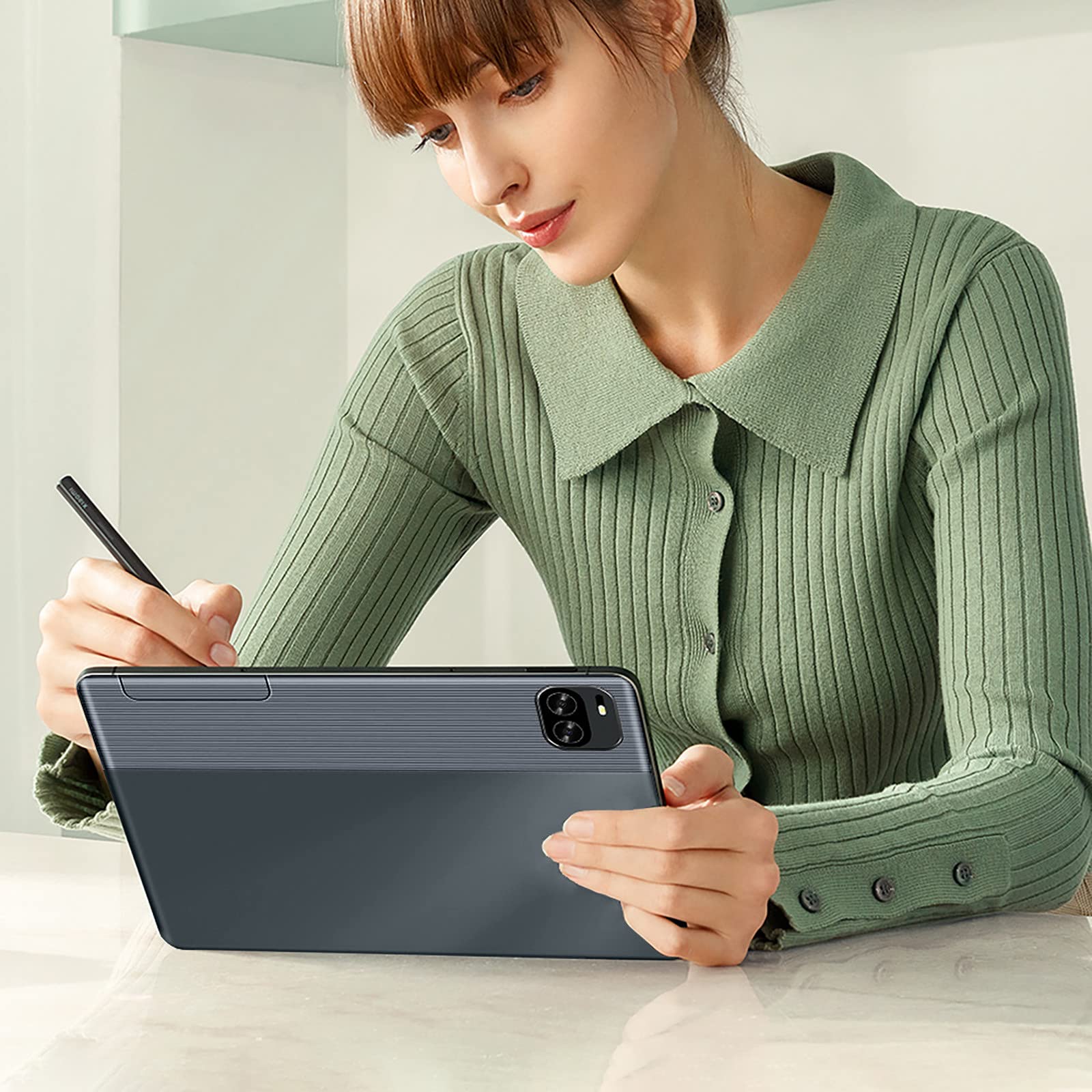 Upgraded 10.1 Inch Ultra-Thin HD Tablet 2+16G WiFi Bluetooth Android 10 Core Voice Call Game Tablet Supports SIM Communication,Front and Rear Dual Cameras,Meet Office,Learning,Film,Television (Gray)
