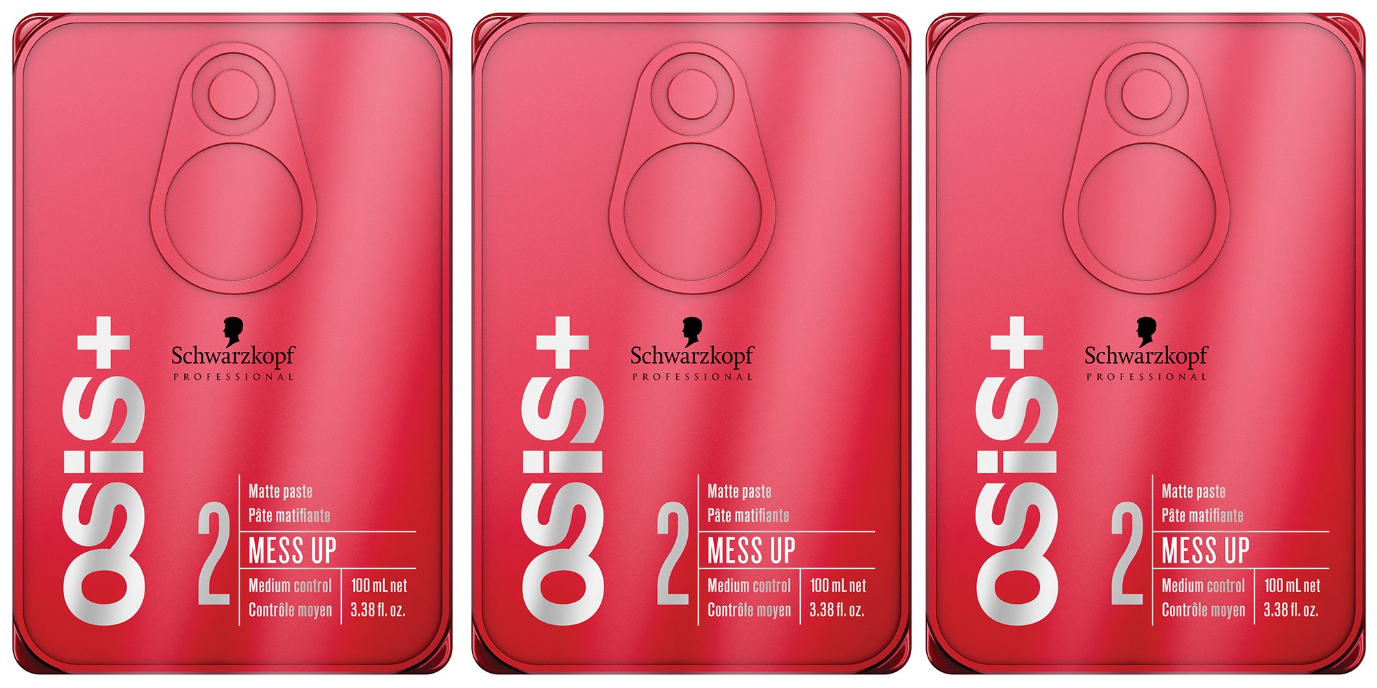 OSiS+ MESS UP Matte Paste, 3.38 Ounce (Pack of 3)