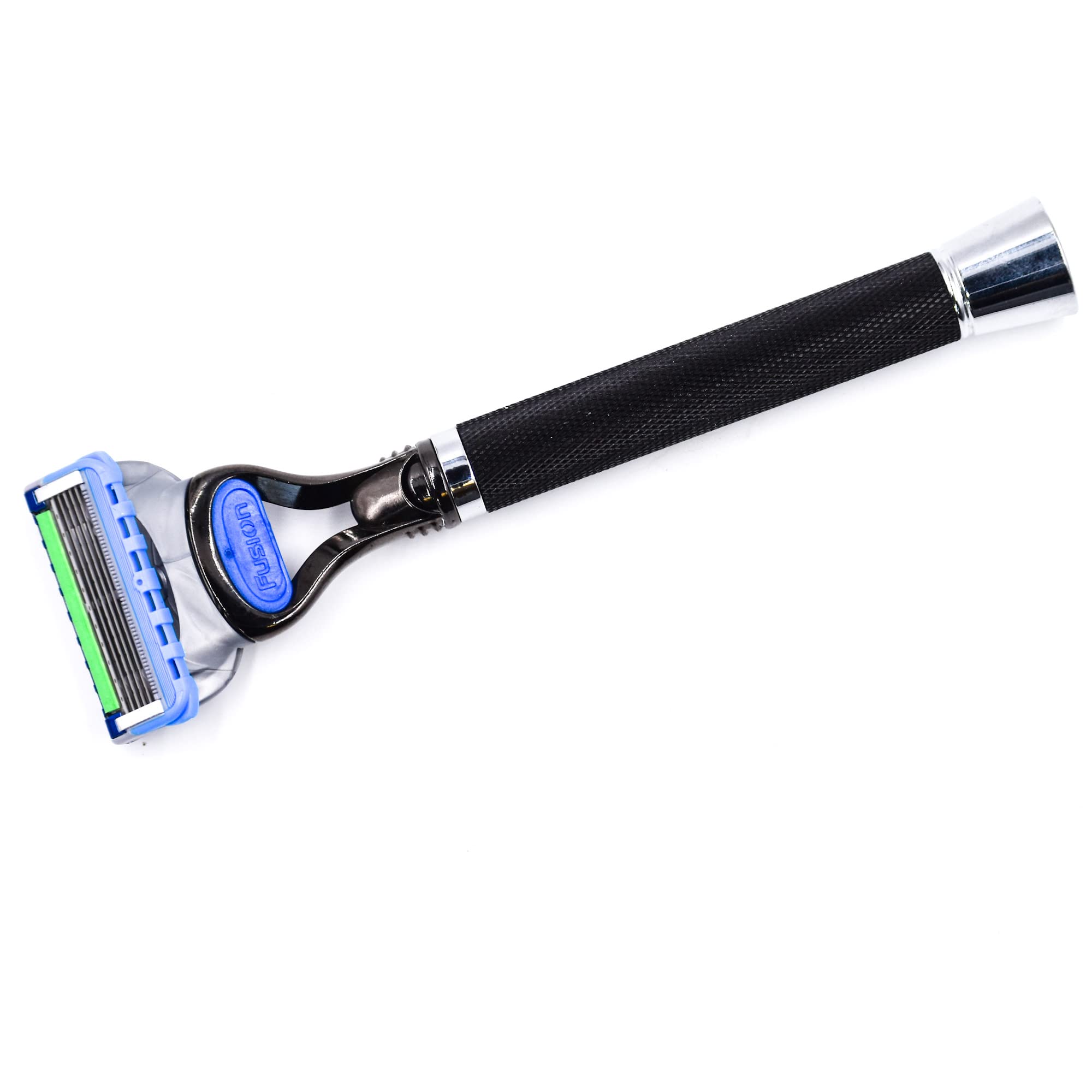 Parker, Deluxe Black Gillette Fusion Compatible Razor with Long Textured Handle