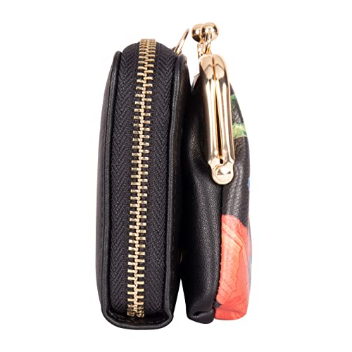 Nicole Lee 2 Piece Kiss Lock Crossbody Pouch Bifold Wallet - Be My Valentine