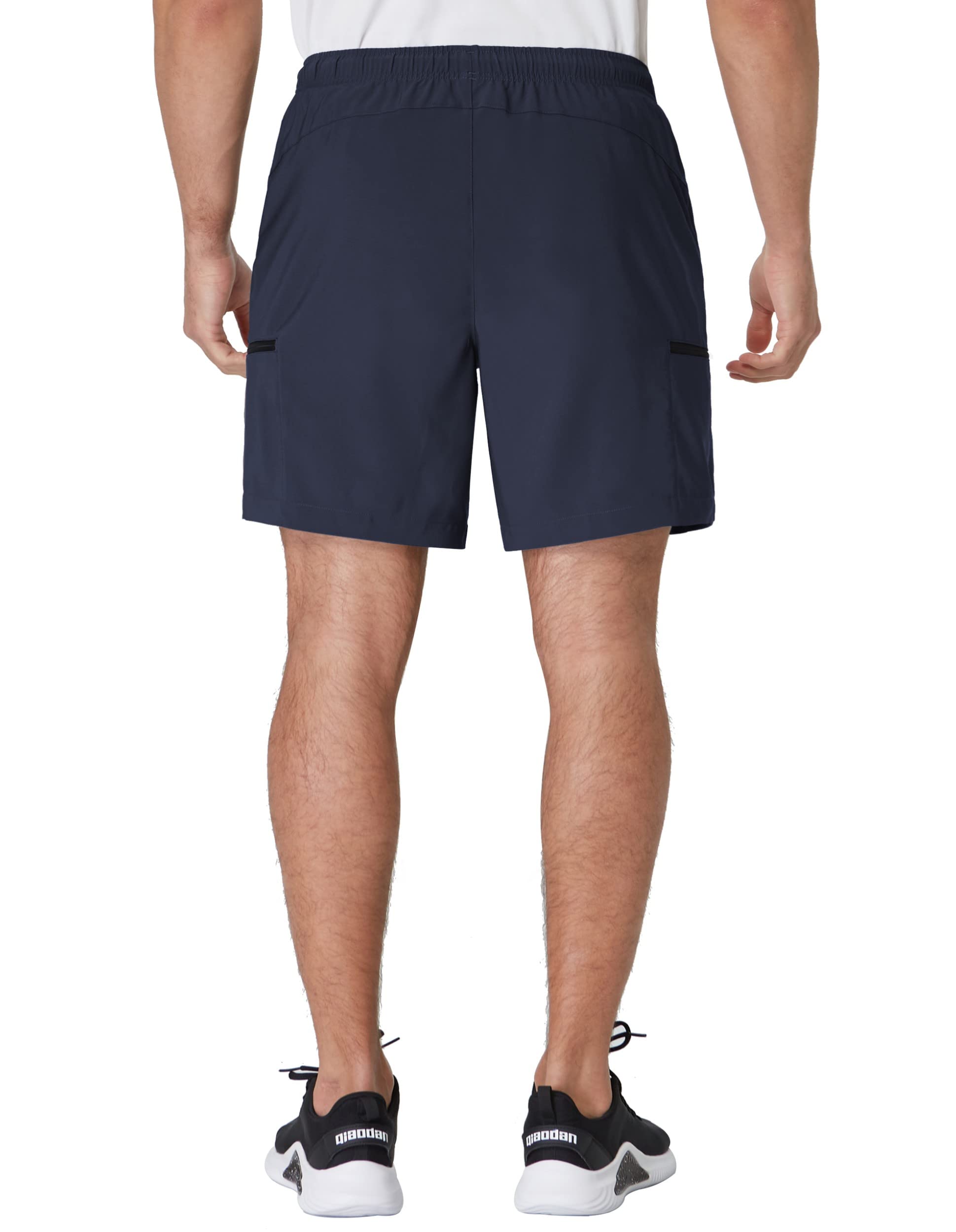 SPECIALMAGIC Men's Golf Cargo Shorts Lightweight Quick Dry Shorts Hiking Shorts Camping Travel with Multi Pockets Navy Blue XL
