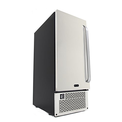 Whynter UIM-502SS Built-in/Freestanding Maker-50lb Capacity Clear Cube Ice Makers, One Size, Stainless Steel/Black