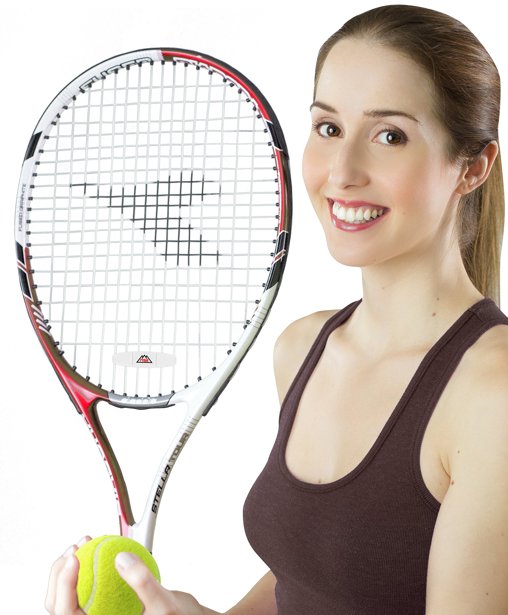 Rise Tennis Vibration Dampener | Set of 3 | Premium Feel - No More Ping | Soft Silicone Shock Absorber | Arm Friendly | for Racket and Strings (White)