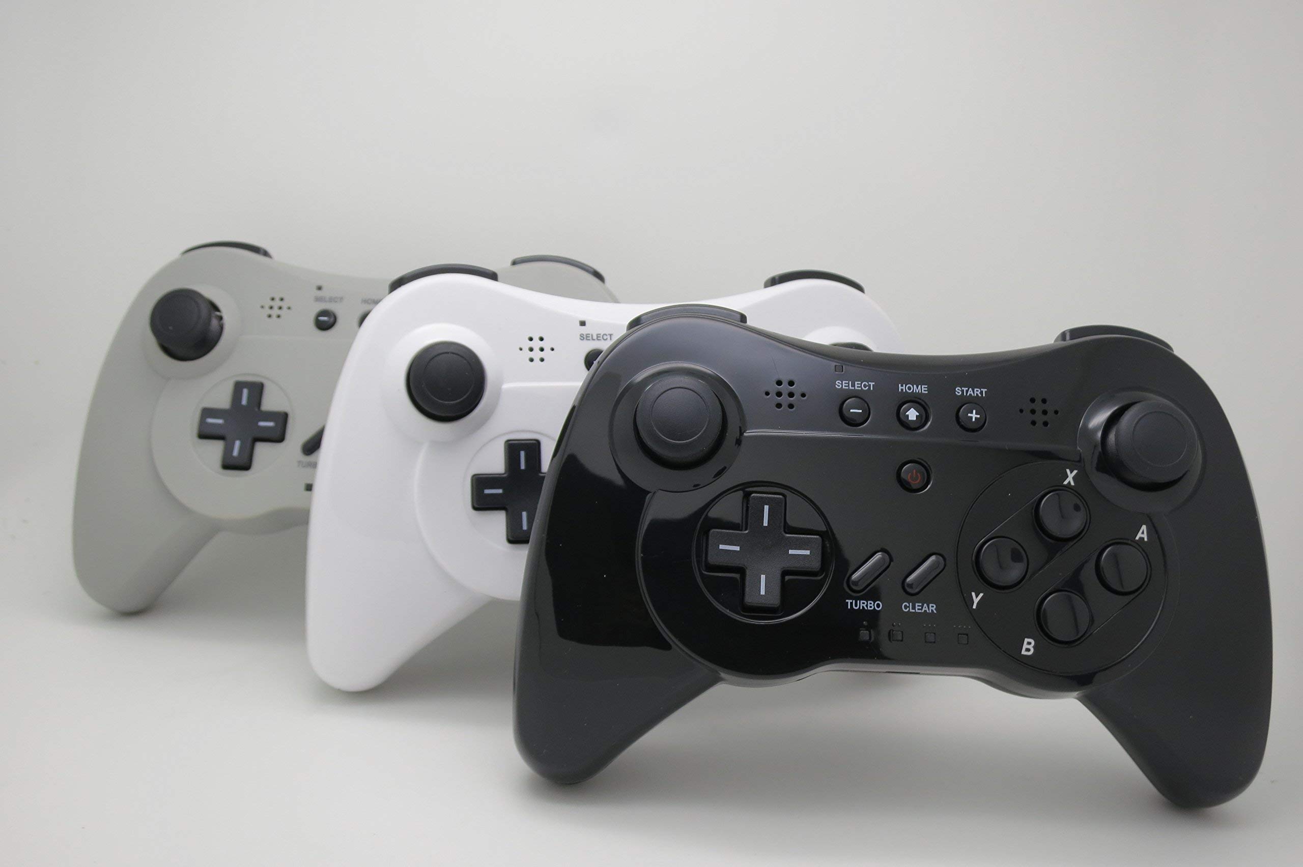 NEXiLUX Wireless Classic Pro Controller Gamepad Compatible with Nintendo Wii U, Gray
