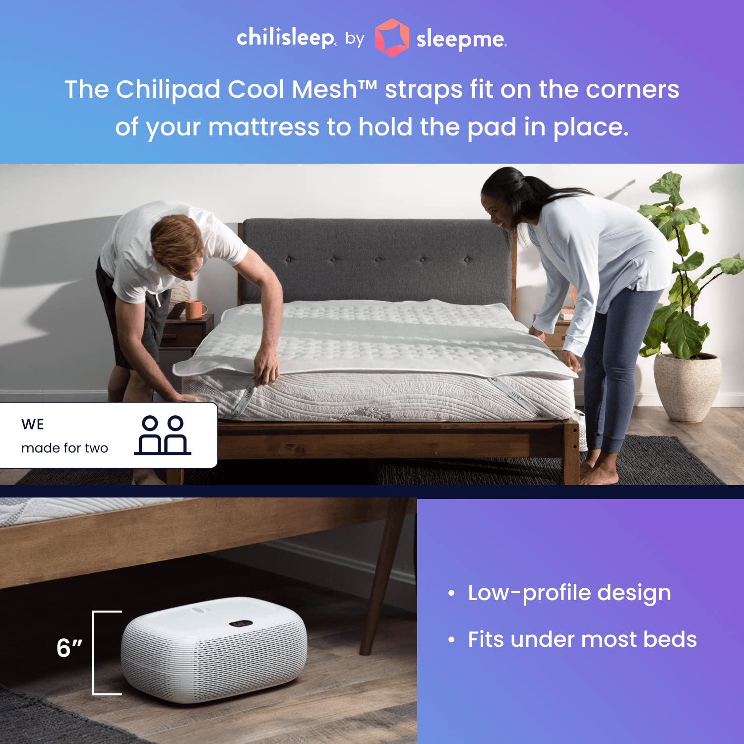 Sleepme OOLER Sleep System – Cooling & Heating Mattress Topper, Automated Temperature Changes: 55-115°F (Queen (80” L x 60” W)) Off-White