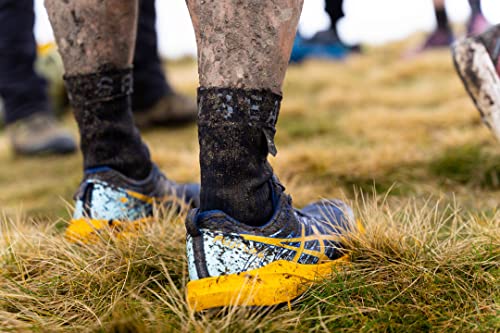 SEALSKINZ Standard Waterproof All Weather Ankle Length Sock with Hydrostop, Black/Grey, Medium