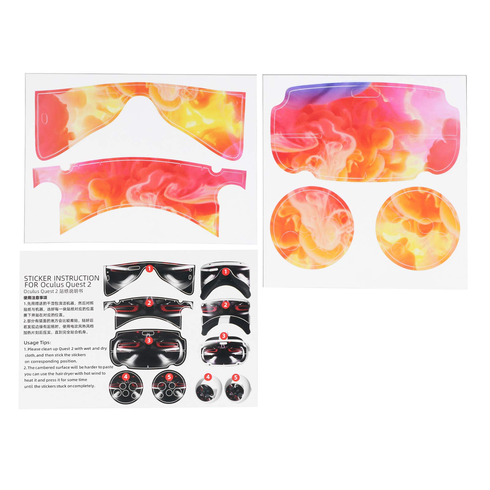 VR Protective Sticker, Dustproof Accurately Paste VR Controller Stickers PVC Skin for Oculus Quest 2